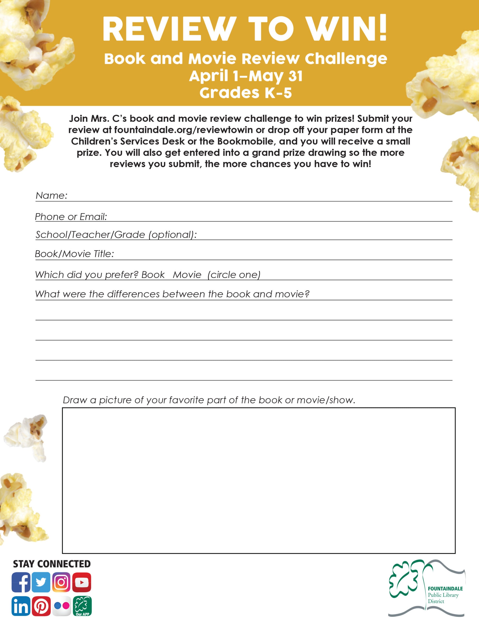 Review to Win: Mrs. C's Book and Movie Review Challenge - Fountaindale ...