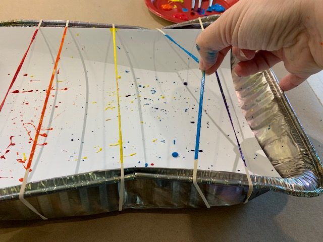 Sensational Craft: Rubber Band Painting - Fountaindale Public Library